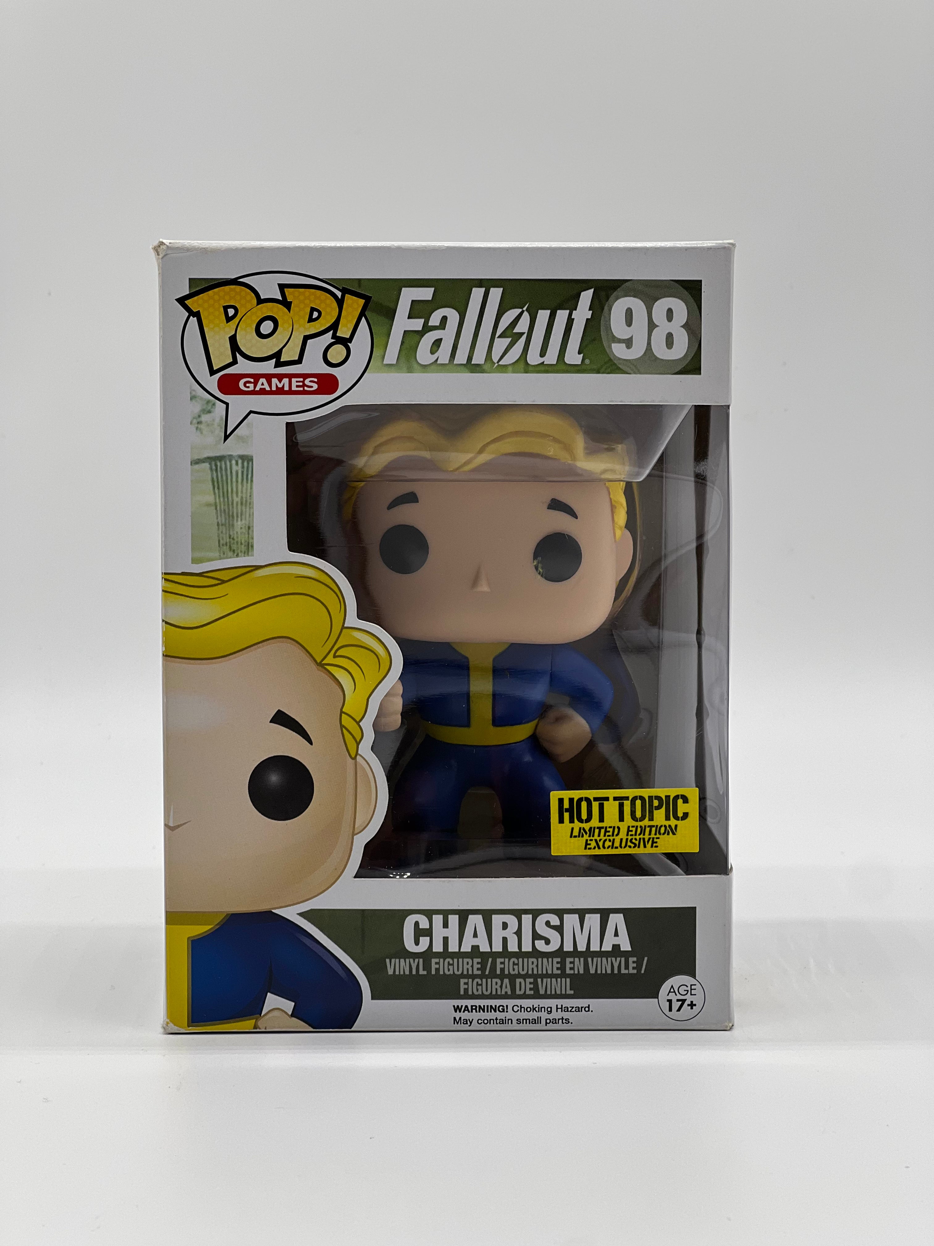 Pop! Games Fallout 98 Charisma HotTopic Limited Edition Exclusive – Toy ...